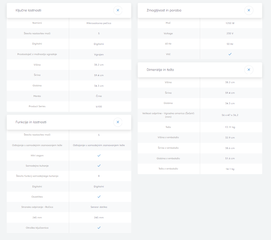 Mikrovalovna pečica Beko BMOB20231BG | A1 | Nakupovalnica